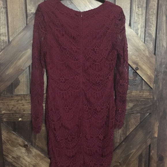 Dresses | Deep Red Lace Cocktail Dress | Poshmark